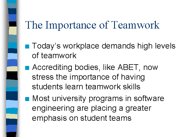 The Importance of Teamwork